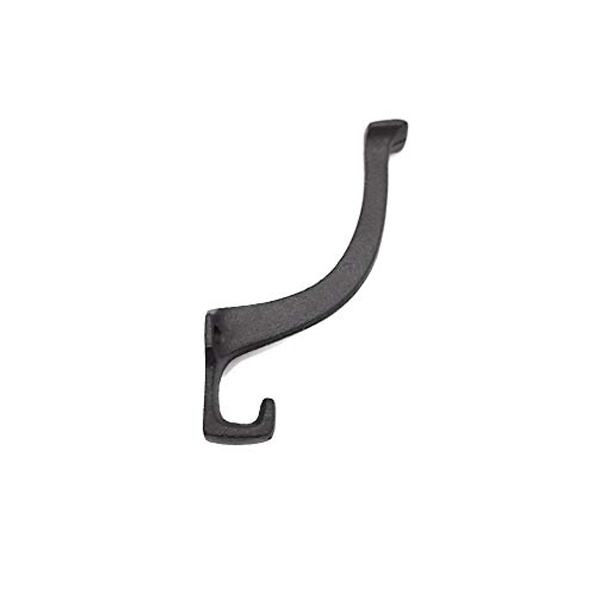 Restore Hardware Black Cast Iron Hook Antique Hall Tree Hook Double Wall Hook Heavy Duty Clothes Towel Hook Mission Style Hook Arts and Craft Hook Utility Hook Black Cast Iron Wall Hook