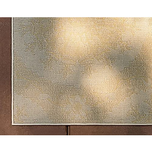 Unique Loom Outdoor Botanical Collection Area Rug - Medallion (4' 1" x 6' 1" Rectangle, Yellow/ Beige)