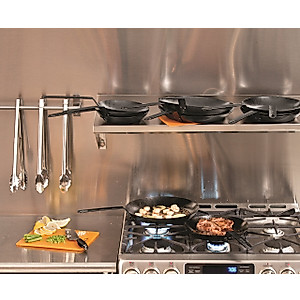 Lodge CRSGP12 Carbon Steel Grilling Pan, Pre-Seasoned, 12-inch