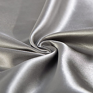 FLXXIE 2 Pack Satin Toddler Pillowcases for Skin and Hair, 14x20 Inches, Silky Soft Envelope Closure Kids Travel Pillow Cases Covers for Boys and Girls, 14x20 Inches, Grey