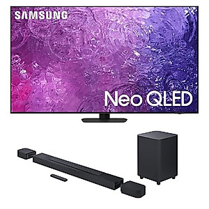 Samsung QN55QN90CAFXZA 55 Inch Neo QLED Smart TV with 4K Upscaling with a BAR-700 5.1ch Soundbar and Subwoofer with Surround Speakers (2023)