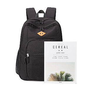 abshoo Classical Basic Womens Travel Backpack For College Men Water Resistant Bookbag (Black)