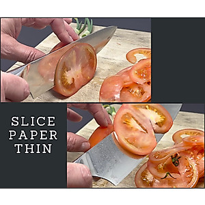 Cutlery Mania Japanese 8 inch Damascus Kitchen Knife | VG-10 Steel Gyuto Chef Knife, 67-layer High Carbon Stainless Steel with G10 and Wood Handle