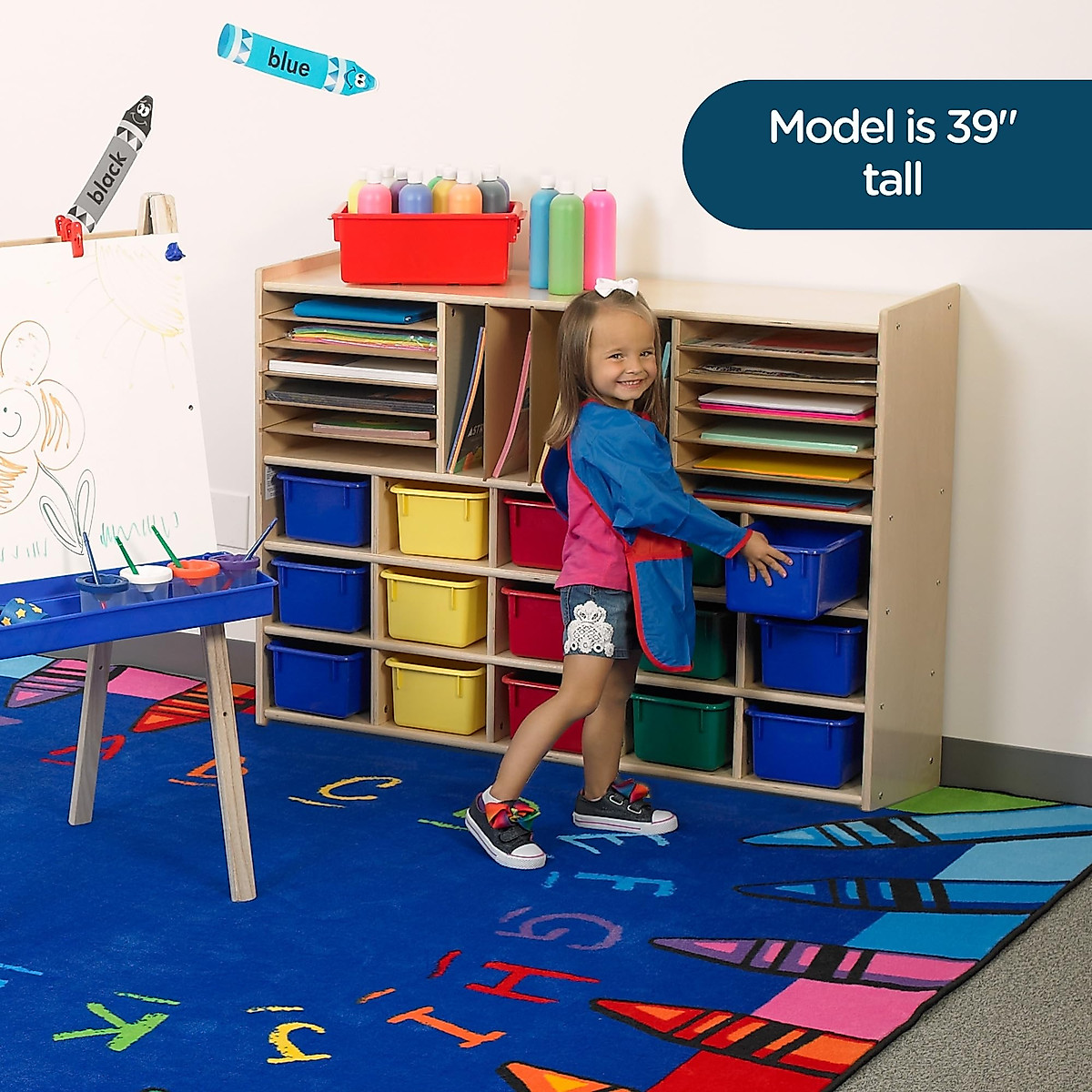 Children’s Factory Value Line Kids Classroom Organizer, Multi-Section Classroom Organization for Kids and Toddlers