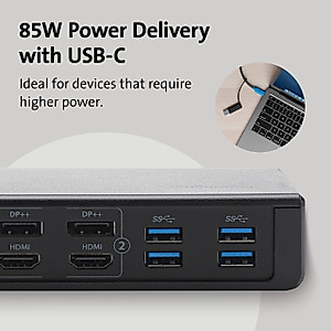 Kensington SD4750P USB-C and USB 3.0 Dual 4K Docking Station