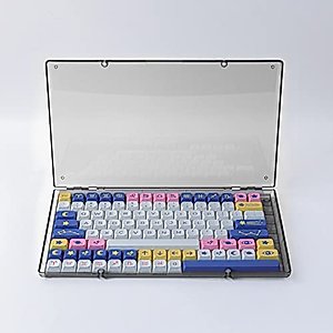 JOMKIZ Keycap Storage Box ABS Material New Upgraded High Transparent Full 104 Key Box for XDA Cherry SA OEM CSA Mechanical Keyboard Keycaps(Keycap Storage Box Only)