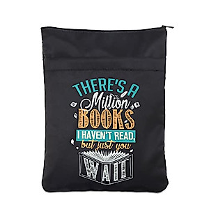 SEIRAA Book Lover Book Sleeve Book Covers with Zipper for Literary Nerds There’s a Million Books I Haven’t Read (Nerds Book Sleeve)