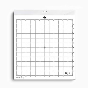 Diyit StandardGrip Cutting Mat for Silhouette Cameo 4/3/2/1 (3 PCS, 12x12)-Gridded Cutting Mat Perfect for Silhouette Cameo