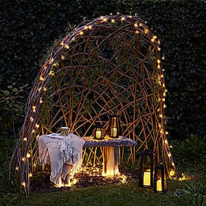 Lights4fun, Inc. Set of 2 Black Metal Battery Operated 15" & 12" Tall LED Flameless Candle Lanterns Lights for Indoor Outdoor Use