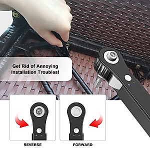 Mr IRONSTONE 4 Pieces Patio Furniture Set, Outdoor 2 Rattan Chairs Wicker Sofa with Tempered Glass Side Table and Soft Cushions, Outdoor Conversation Sets for Patio, Lawn, Garden, Poolside, Balcony