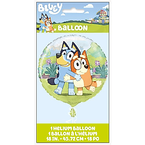 Bluey Birthday Party Supplies & Decorations | Large 28" Foil Bluey Balloon & 18" Round Foil Balloon | Sticker