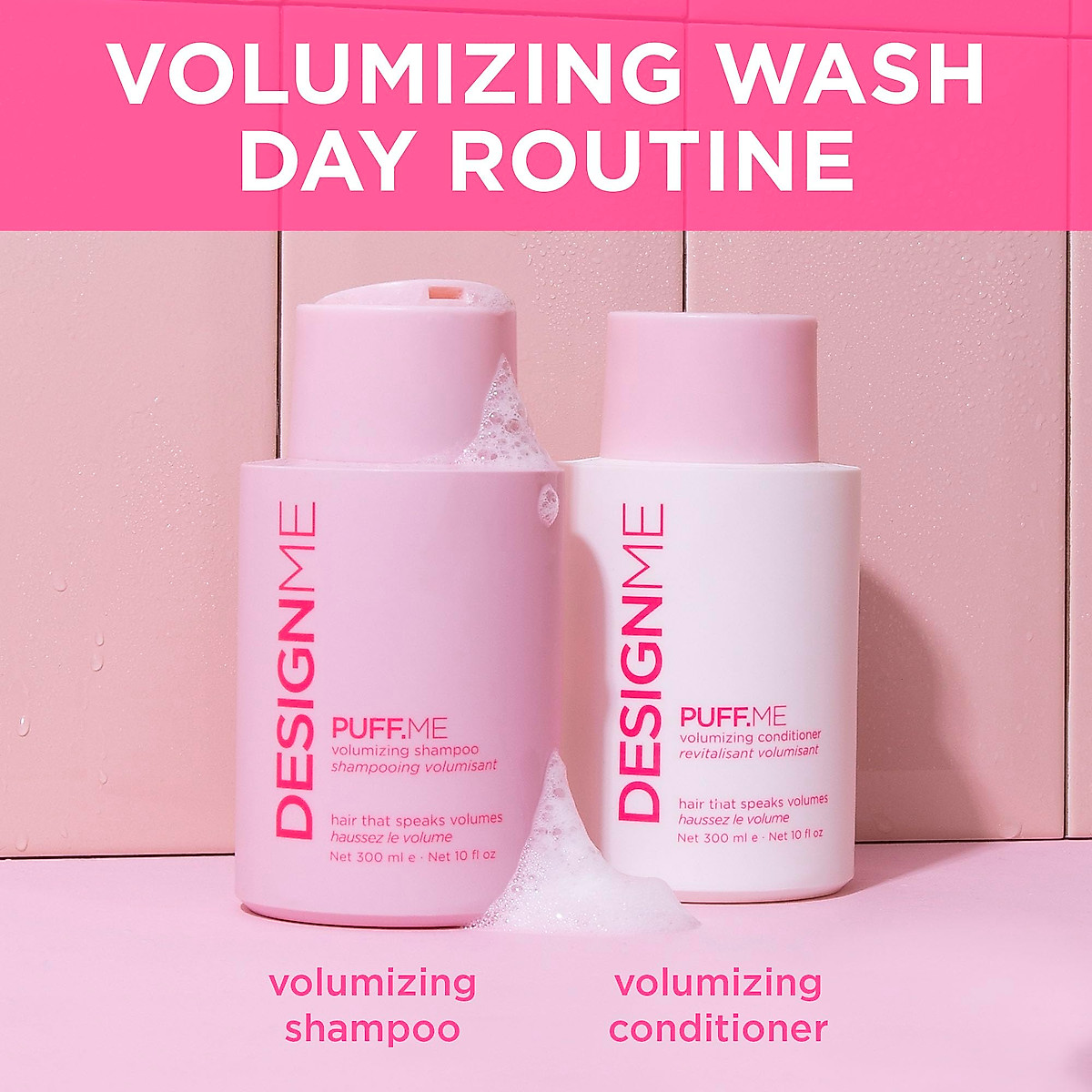 PUFF.ME Volumizing Conditioner by DESIGNME | Hydrating, Adds Volume, Body and Shine for Thicker & Bouncier Hair | For Fine & Medium Hair | Boosts Shine | Vegan, Color-Safe, Paraben & Sulfate Free