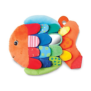 Melissa & Doug Flip Fish Soft Baby Toy Sensory Tummy Time Toys, Soft Fabric Tag Toy For Babies, Infants