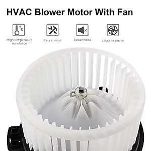 HVAC Blower Motor Fan Assembly Fits 2010 2011 2012 Ford Fusion & Lincoln MKZ, 2010 2011 Mercury Milan, Replaces 13369460, 700270, 15-81732, 75874, PM9381