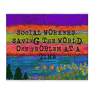 CafePress Social Worker Throw Blanket Super Soft Fleece Plush Throw Blanket, 60"x50"