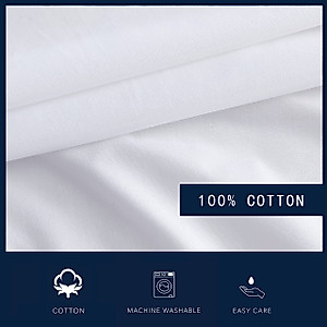 Nautica - Twin Fitted Sheet, Cotton Percale Bedding, Casual Home Decor (Solid White, Twin)