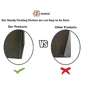 Z metnal Small Decor Shelves, Mini Floating Display Wall Shelf for Smart Speaker Collectables, Aluminum, Wall Mounted, Matt Black,12 x 5 inch, 2 Pack