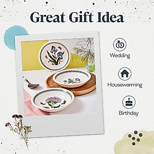Portmeirion Botanic Garden 30 Piece Earthenware Dish Set | Dinnerware Set for 6 | Earthenware Dish Set | Includes Dinner Plates, Side Plates, Mugs, Soup Bowls, & Pasta Bowls