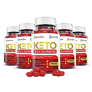 Justified Laboratories Sure Slim Keto ACV Gummies 1000MG with Pomegranate Juice Beet Root B12 300 Gummys