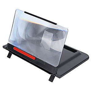 Byged 3D HD Phone Screen Amplifier,12 Inch Foldable Phone Horizontal Vertical Screen Magnifier,Phone Stand for Movies Videos Games