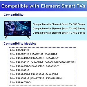 TV Stand Base for Element Roku TV, for Element 300 Series 400 Series 450 Series Smart TV, TV Stand Legs for 24 32 43 50 55 58 65 70 75 Inch Element TV with Screws Set and Instructions, Easy to Install