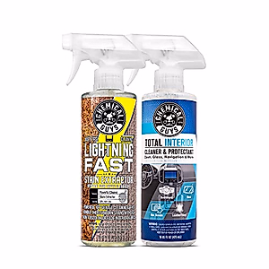 Chemical Guys SPI_191_16 Lightning Fast Carpet and Upholstery Stain Extractor & SPI22016 Total Interior Cleaner and Protectant, Safe for Cars, Trucks, SUVs, Jeeps, Motorcycles, RVs & More, 16 fl oz