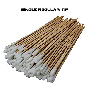 (Single Sided Regular Tip) Type-III 100pc Gun Cleaning 6 Inch American Made Cotton Swabs