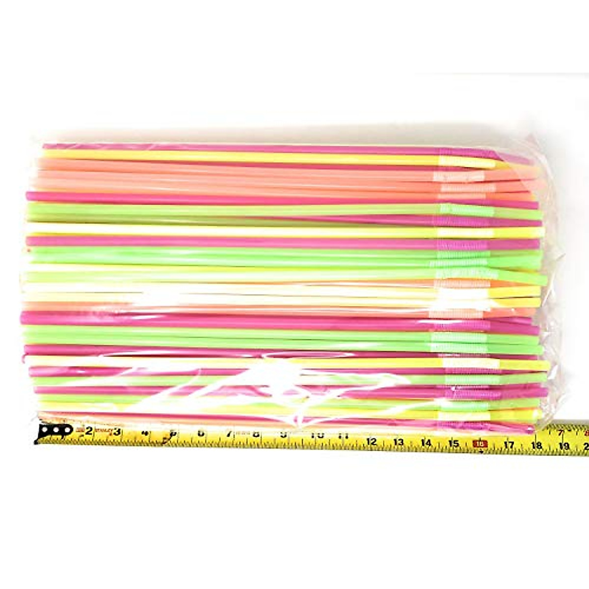 17 Inch Mammoth Bendy Straws - ASSORTED NEON (Pack of 200) (2)