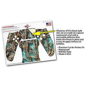 WraptorSkinz Skin Wrap compatible with Sony PS5 DualSense Controller WraptorCamo Grassy Marsh Camo Neon Teal (CONTROLLER NOT INCLUDED)