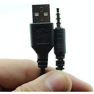 ZIMRIT 3.5mm Male AUX Audio Jack to USB 2.0 Male Charge Cable Adapter Cord 3 Feet (3.5mm Aux 3 feet)