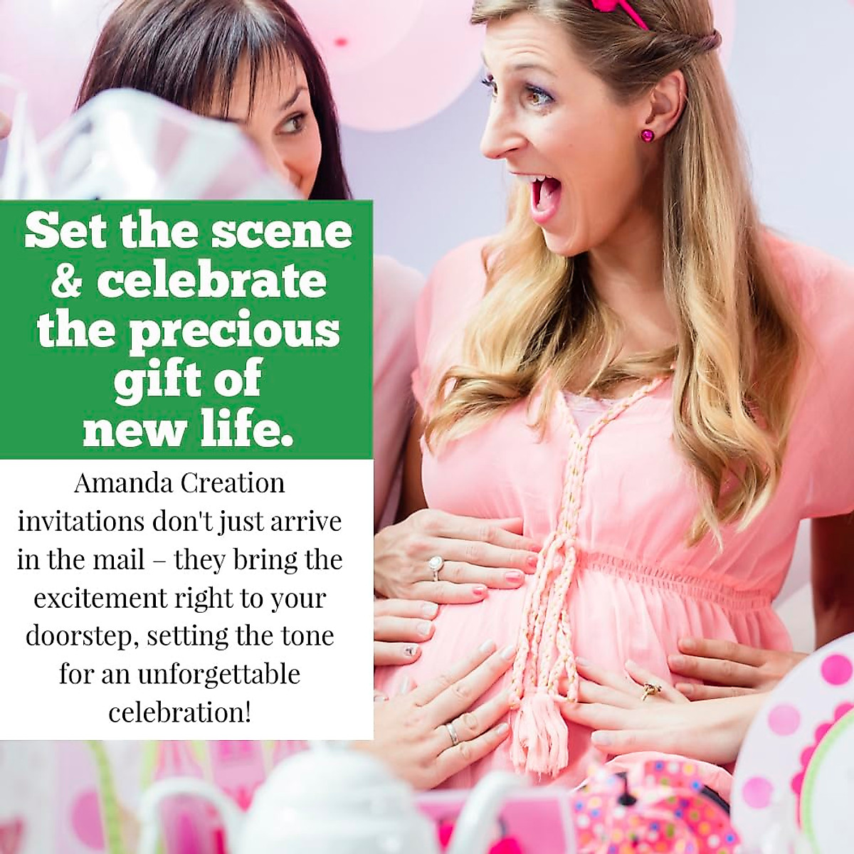 Amanda Creation O' Baby St. Patrick's Day Baby Shower Fill In Invitations set of 20 with envelopes