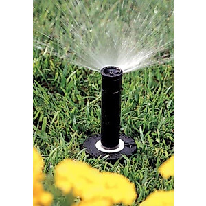 Rain Bird 1804HDS Professional Dual Spray Pop-Up Sprinkler, 180° Half Circle Pattern, 8' - 15' Spray Distance, 4" Pop-up Height