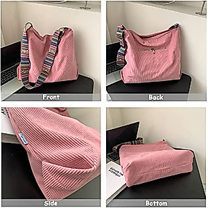 Makukke Tote Bag Women Large Crossbody Bag Stylish Handbag for Women Corduroy Hobo Bag Fashion shoulder Bag Purse