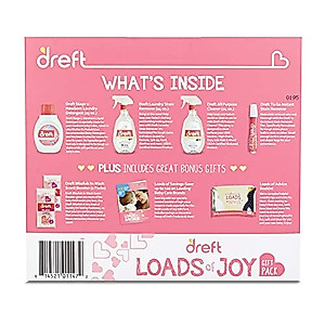 Baby Gifts Set by Dreft, Baby and Mom Gift Set with Liquid Laundry Detergent, Laundry Stain Remover, Stain Remover Pen & All Purpose Cleaner Spray, Great for Baby Showers