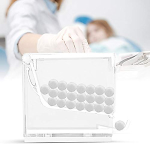 Dentist Cotton Case Teeth Cotton Roll Dispenser Cotton Roll Dispenser Cotton Roll Press Type Cotton Holder Press Type Cotton Swab Storage Box[White]