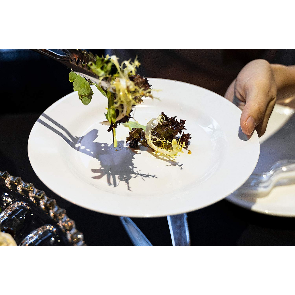 Plastic Plates Disposable 60 PCS, Heavy Duty 30 Dinner Plates 10.25" and 30 Dessert Plates 7.5", White Plates for Party