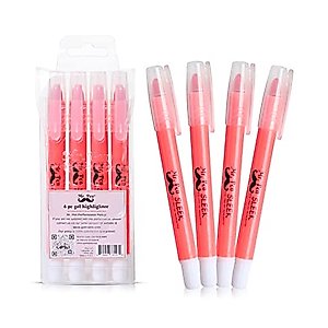 Mr. Pen No Bleed Gel Highlighter, Bible Highlighters, Pink, Pack of 4