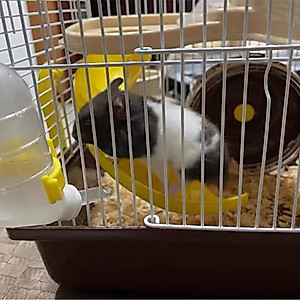 Zhang Ku 2-Tier Portable Travel Cage for Small Animals, Dwarf Hamster Travel Carrier with Carry Handle Exercise Wheel Water Bottle and Food Dish, 6.7 x 11.8 x 9.1 Inch (Blue) (SSS441)