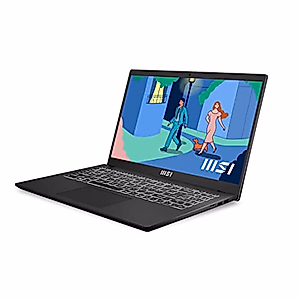 MSI Modern 15 Laptop: Ryzen 7 7730U, UMA AMD Radeon Graphics, 15.6" FHD, 16GB DDR4, 1TB NVMe SSD, 180-Degree Lay-Flat, Type C, Win 11 Pro: Classic Black B7M-223US