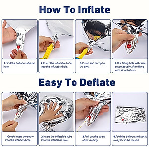 RUBFAC 116pcs Space Balloon Garland Arch Kit Space Birthday Decorations with Blue Purple Silver Galaxy Astronaut Foil Balloons for Boys Kids Space Themed Party Decoration Supplies Baby Shower