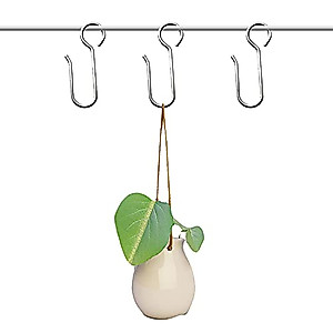 AXLIZER 80PCS S-Shaped Metal Curtain Track Hooks, Curtain Wire Hooks, Pin-On Drapery Hooks, Ceiling Curtain Hooks