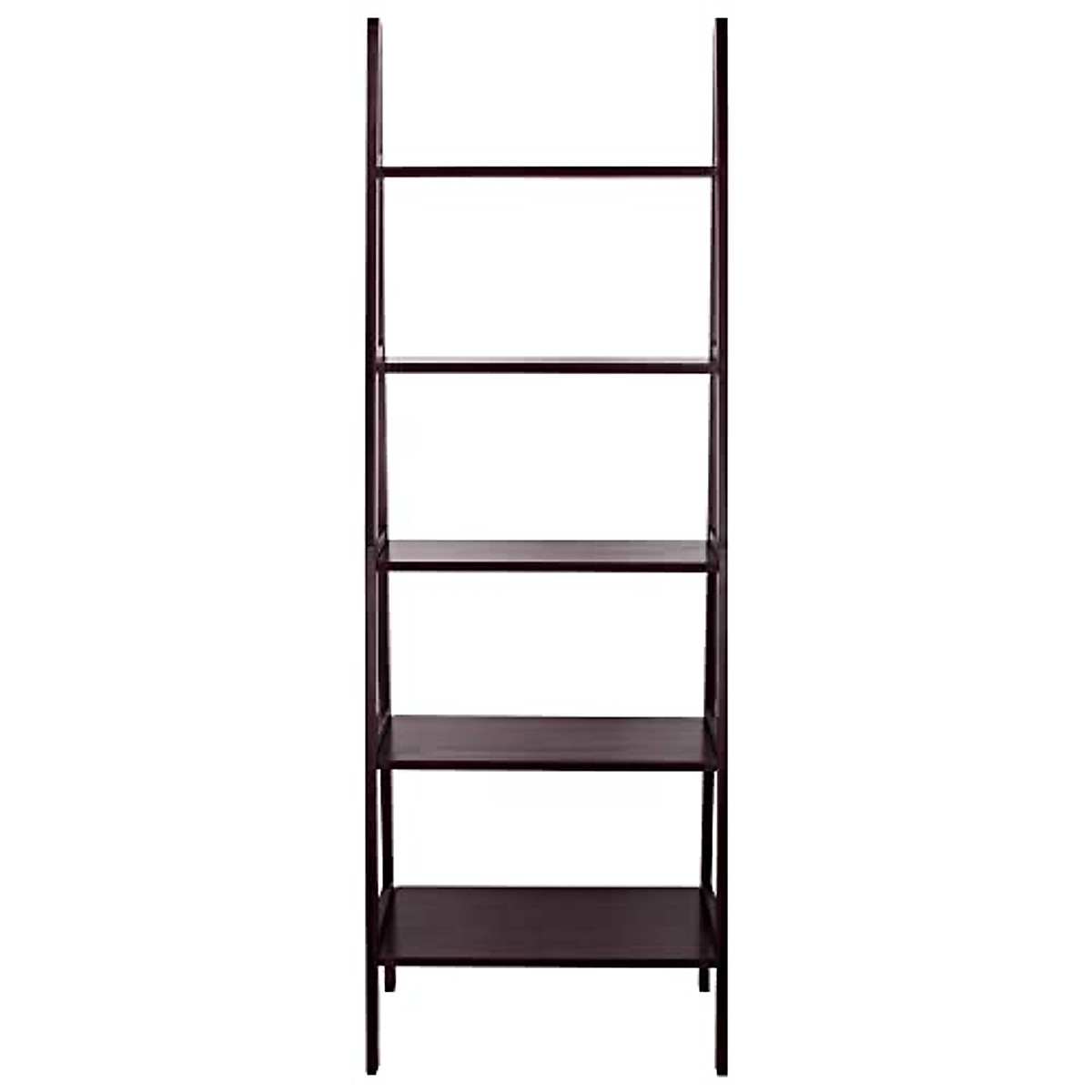 Casual Home 5-Shelf Ladder Bookcase,72-Inch , Espresso