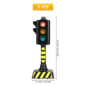 TOYANDONA 2Pcs Mini Traffic Light Toddler Traffic Light Toy Early Education Traffic Toy for Boys Girls Preschool Chinese Version