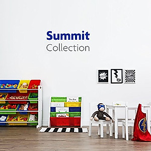 Humble Crew, White/Primary Kids' Toy Storage Organizer with 12 Plastic Bins