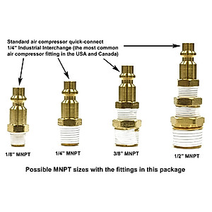 Industrial Style Plug to Male NPT Fittings | Adapters to Winterize Blow out Backflow Preventer and Pressure Vacuum Breaker (PVB) for Sprinkler Systems (Solid Lead-Free Brass)