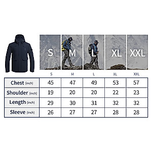 Pioneer Camp Men's Winter Coat Waterproof Fleece Lined Warm Winter Jacket with 9 Pockets Insulated Windproof Hooded Parka