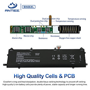 BN06XL L68299-005 Laptop Battery Replacement for HP Spectre X360 Convertible 15-EB000 15T-EB000 15T-EB100 15-EB0005UR 15-EB0035TX 15-EB0025TX 15-EB0053TX 15-EB0083NR BN06072XL L68235-1C1 72.9Wh