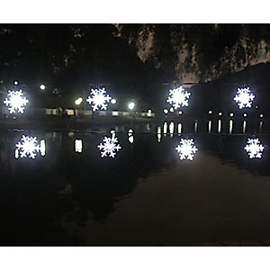 Inngree Solar Christmas String Lights Outdoor Waterproof 30 LED 20Feet Solar Snowflake Christmas Fairy Lights Decorations with 8 Lighting Modes for Garden Patio Yard Porch Wedding Party Decor(White)