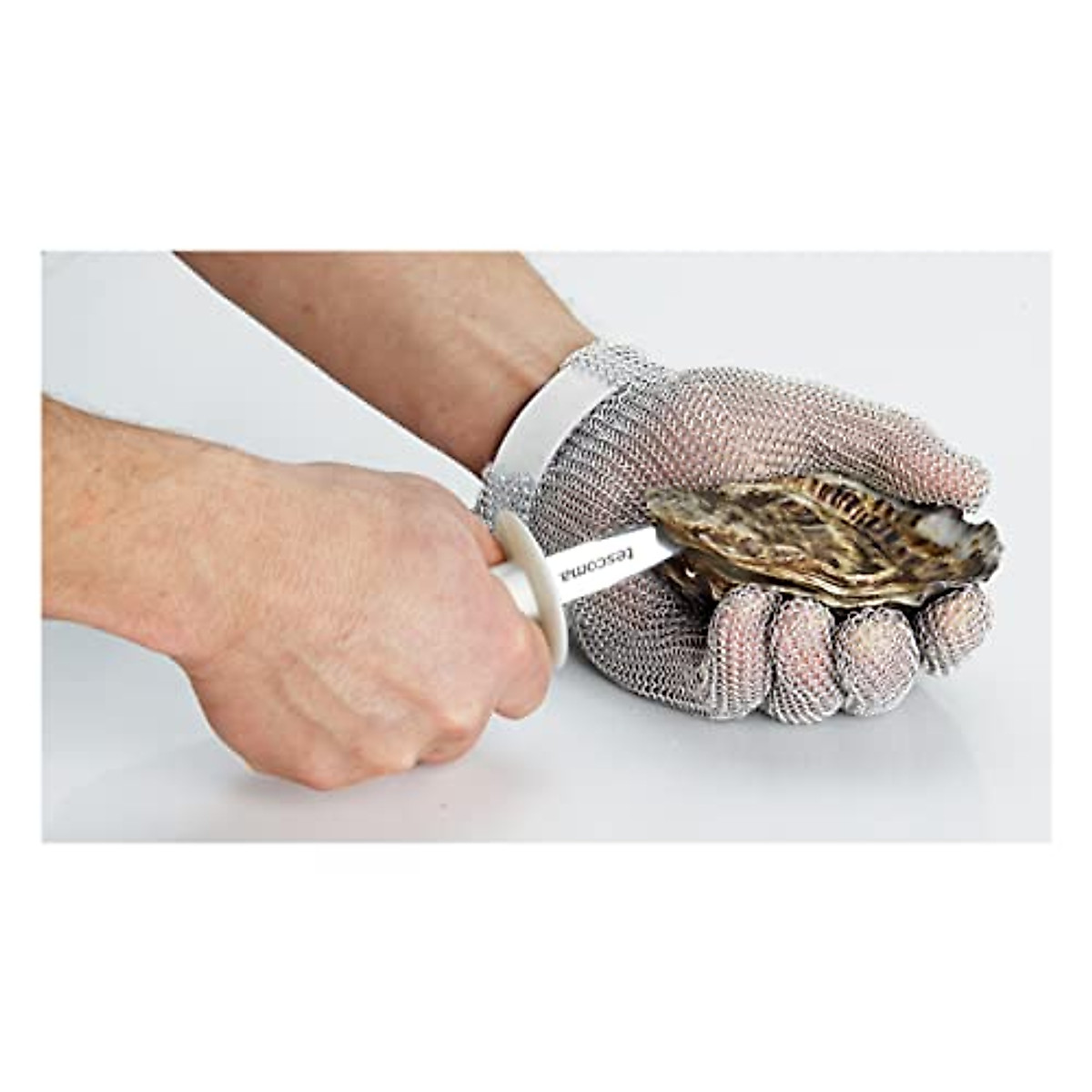 Tescoma 421080 Presto Seafood Oyster Opener, Stainless Steel, Pearl White