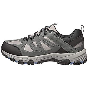 Skechers Men's Selmen-Enago Trail Oxford Hiking Shoe, Grey, 9.5 Extra Wide US